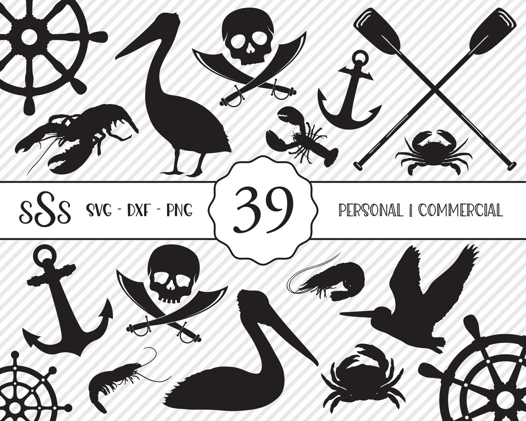 Nautical Bundle SVG, Cut File, Fishing Shirt Design, Anchor, Paddles ...