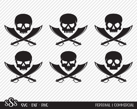 Skull & Crossed Swords Bundle SVG Cut File Summer Shirt - Etsy