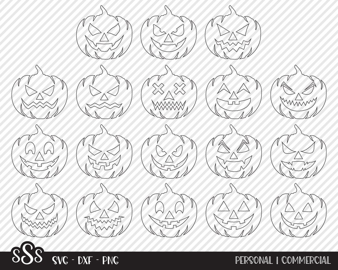 Pumpkin Patch Bundle SVG, Cut File, Halloween Shirt Design, Scary Jack ...