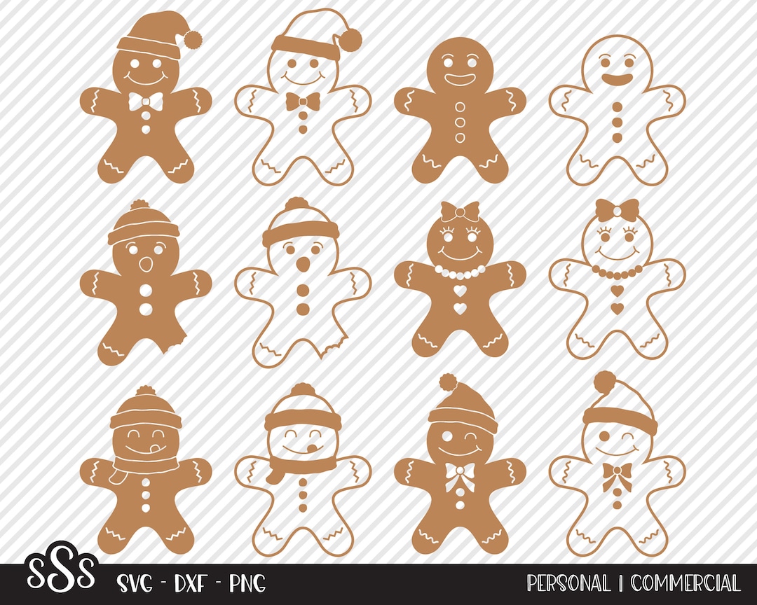Gingerbread Man Bundle SVG, Cut File, Christmas Shirt Design, Religious ...