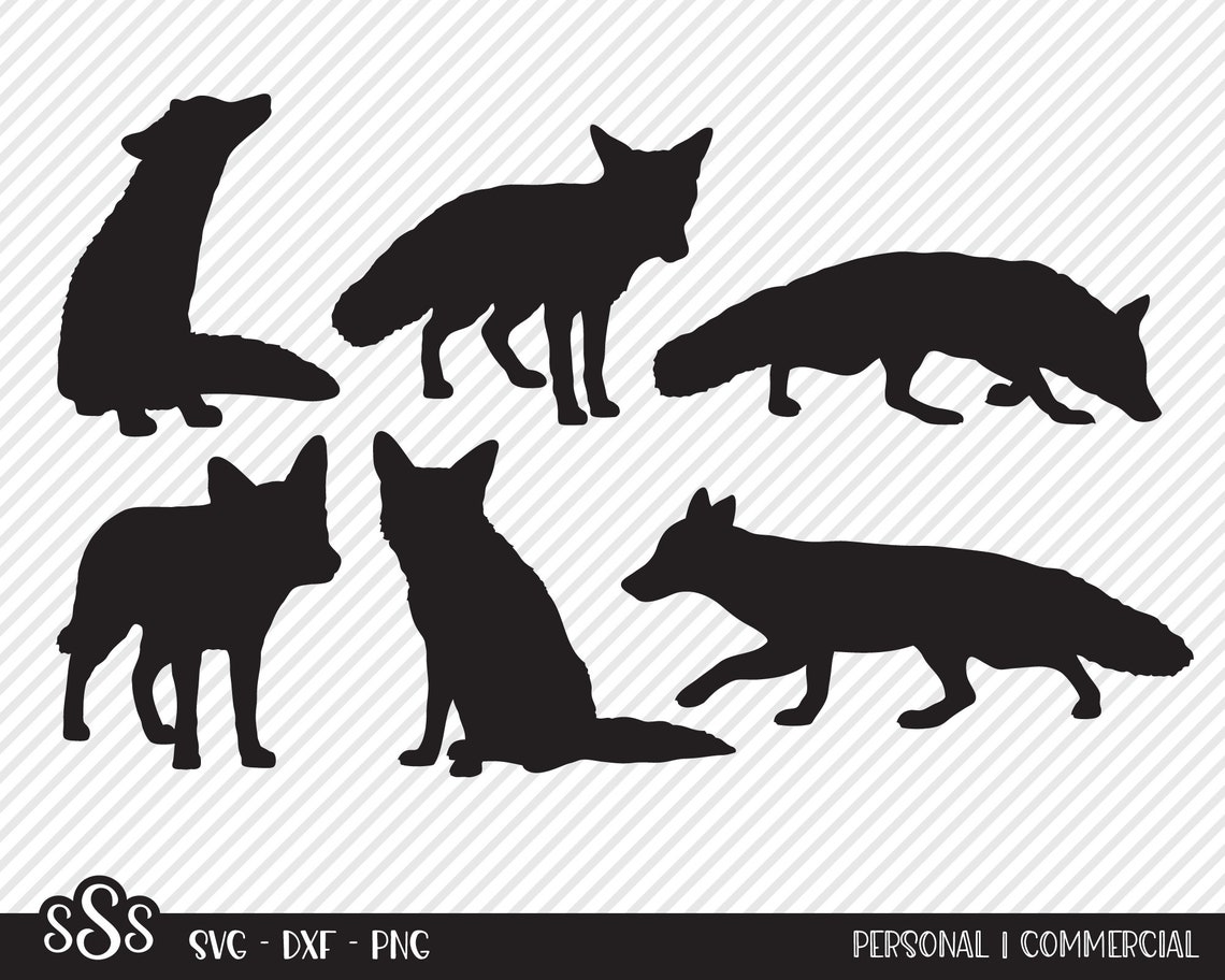 Fox Bundle SVG Cut File Wildlife Shirt Design Assets Wild - Etsy