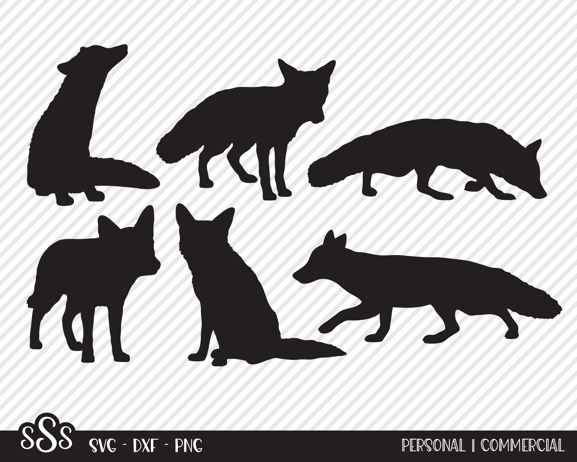 Fox Bundle SVG Cut File Wildlife Shirt Design Assets Wild - Etsy