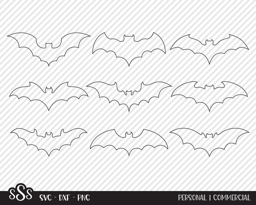 Vampire Bat Bundle SVG, Cut File, Halloween Shirt Design Assets, Spooky ...