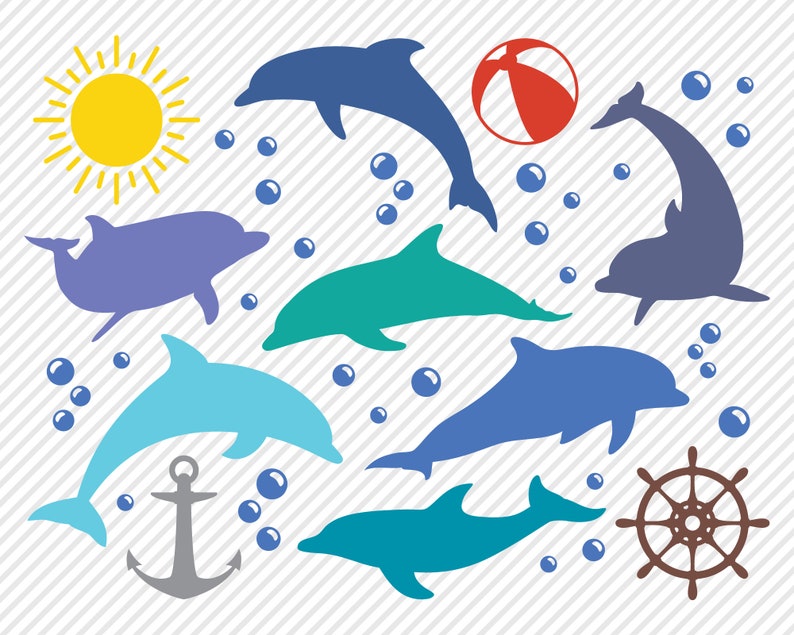 Deep Sea Super Bundle SVG, Cut File, Fishing Design Elements, Ocean ...