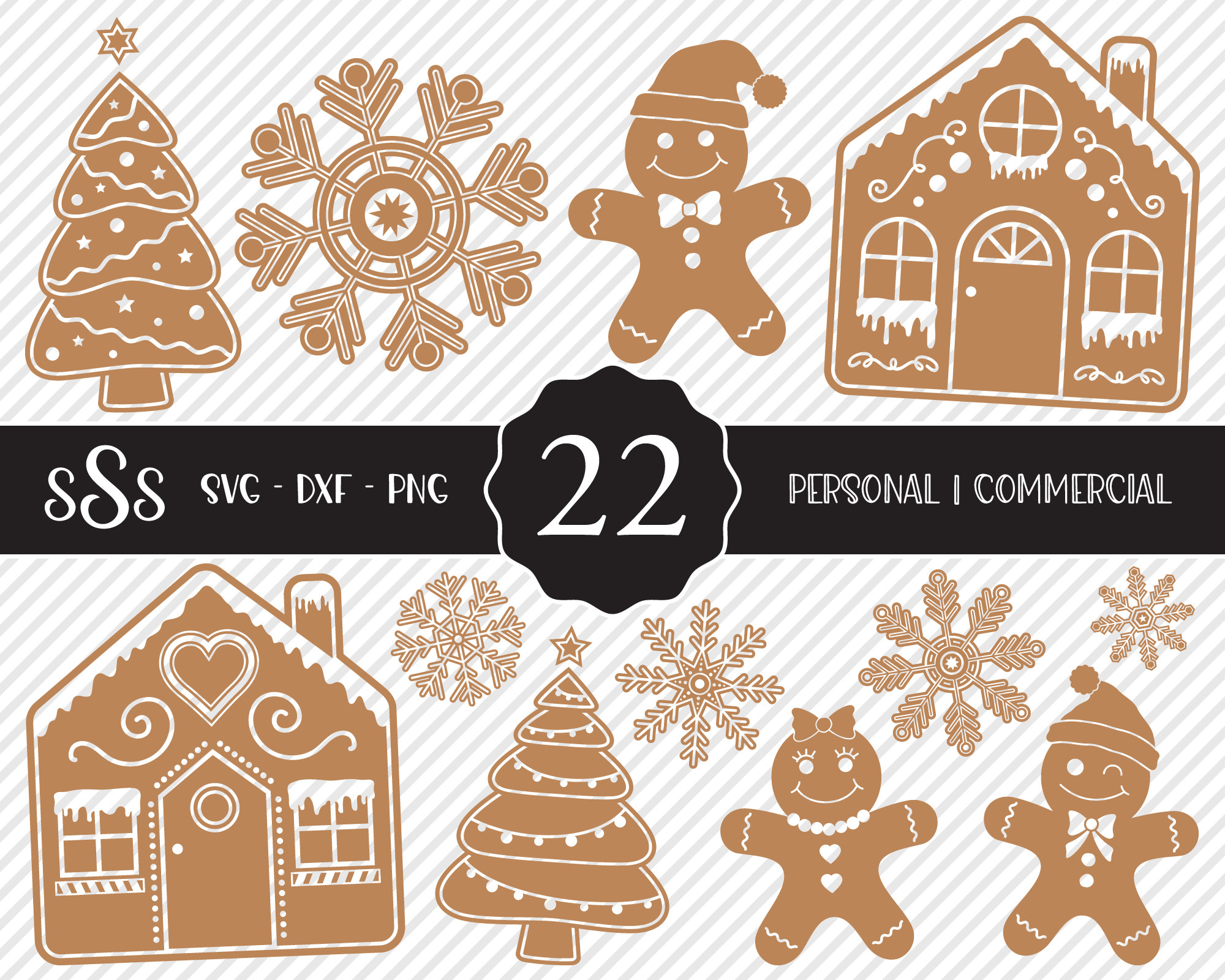 Gingerbread Bundle SVG Cut File Christmas Shirt Design - Etsy