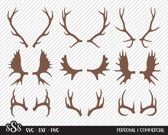 Antler Bundle SVG Cut File Outdoor Shirt Design Assets | Etsy