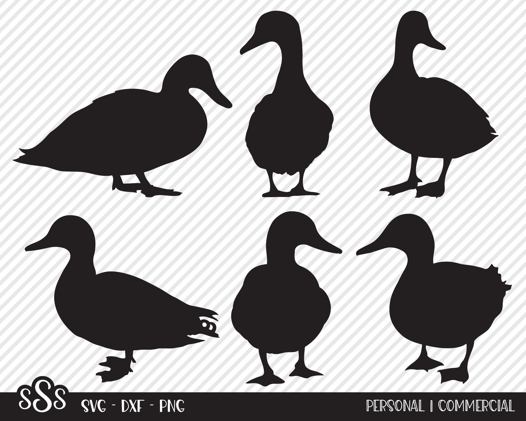 Duck Bundle SVG, Cut File, Outdoor Shirt Design Assets, Mallard Ducks ...