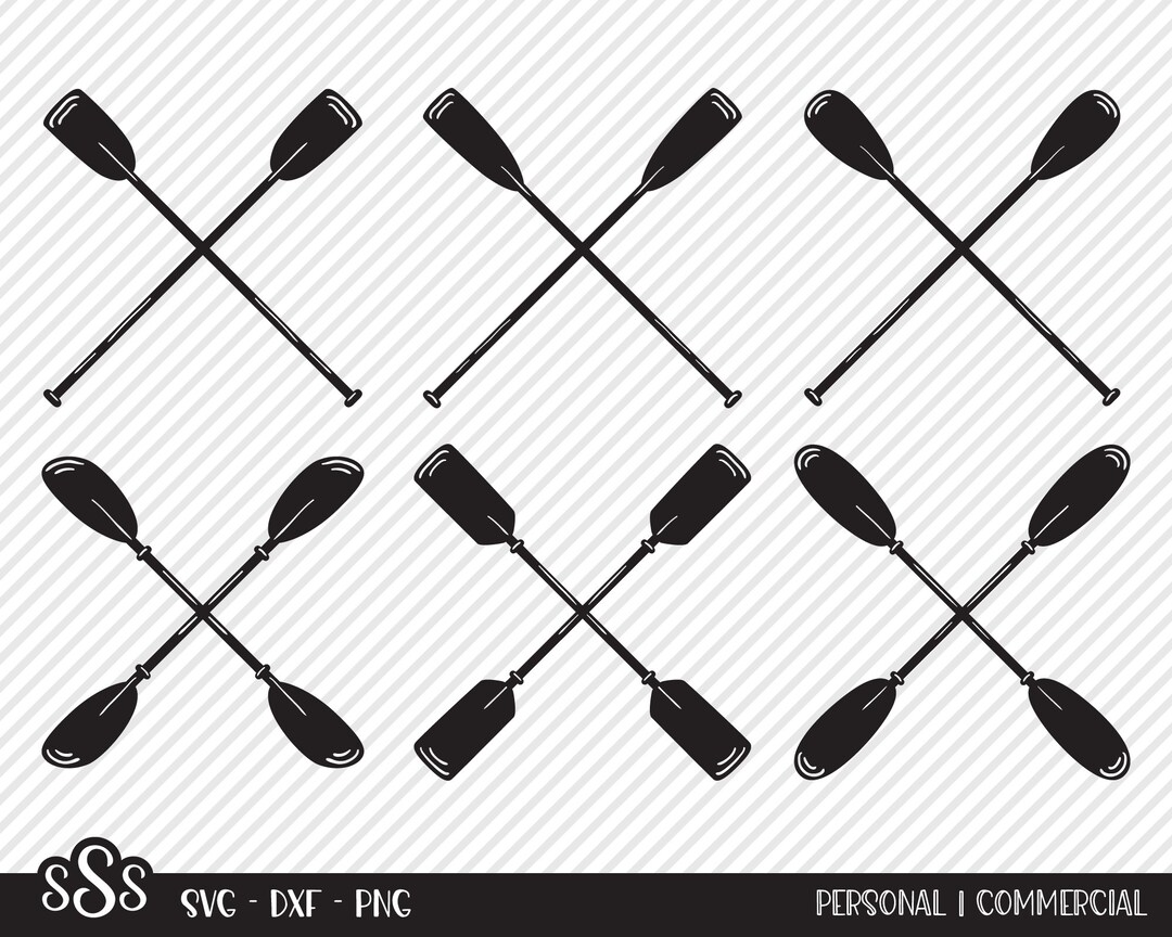 Crossed Paddle Bundle SVG, Cut File, Outdoor Shirt Design, Summer Camp ...
