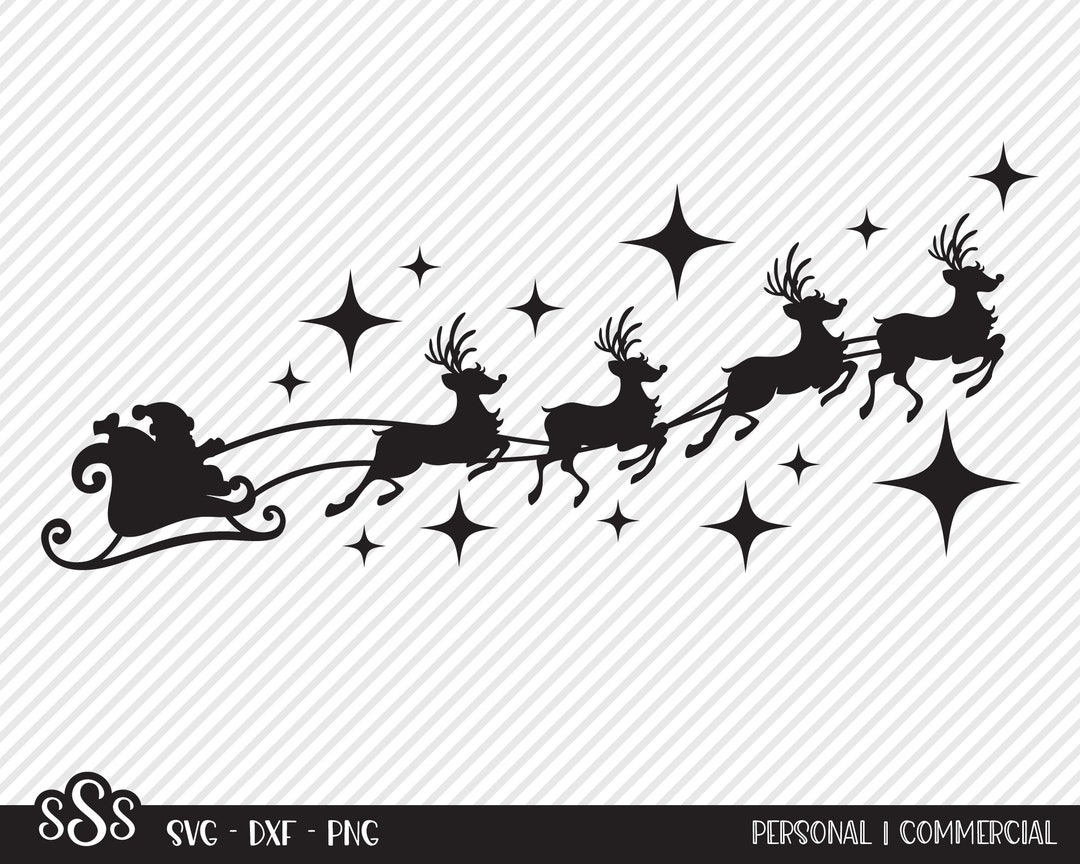 Santa's Sleigh SVG, Cut File, Christmas Shirt Design, Saint Nick ...