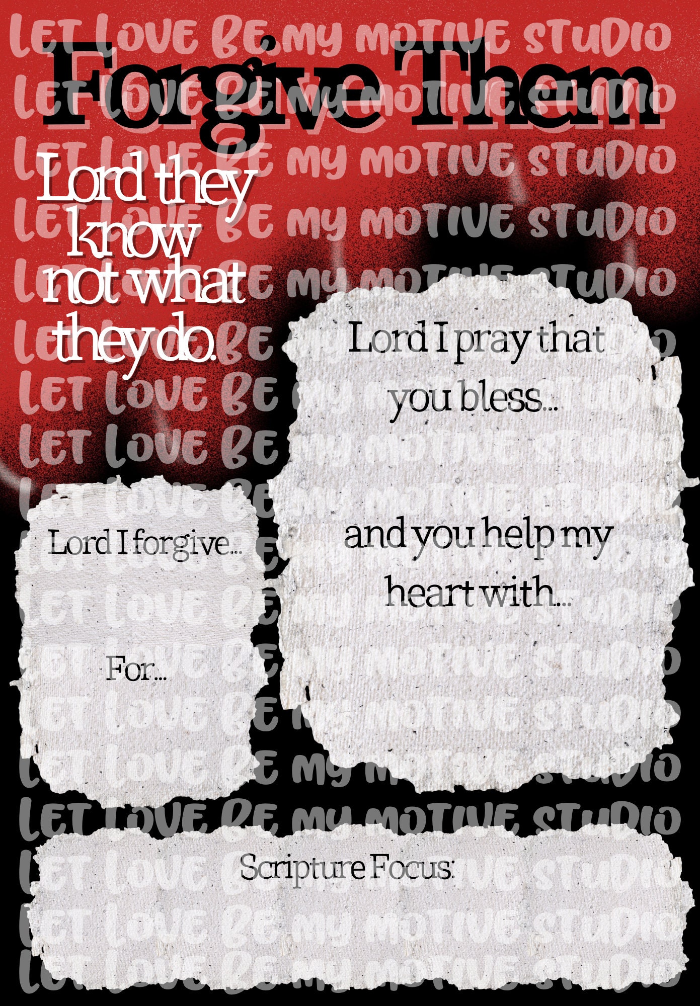 Forgiveness Digital Planner Worksheet, Christian Forgiveness Download ...