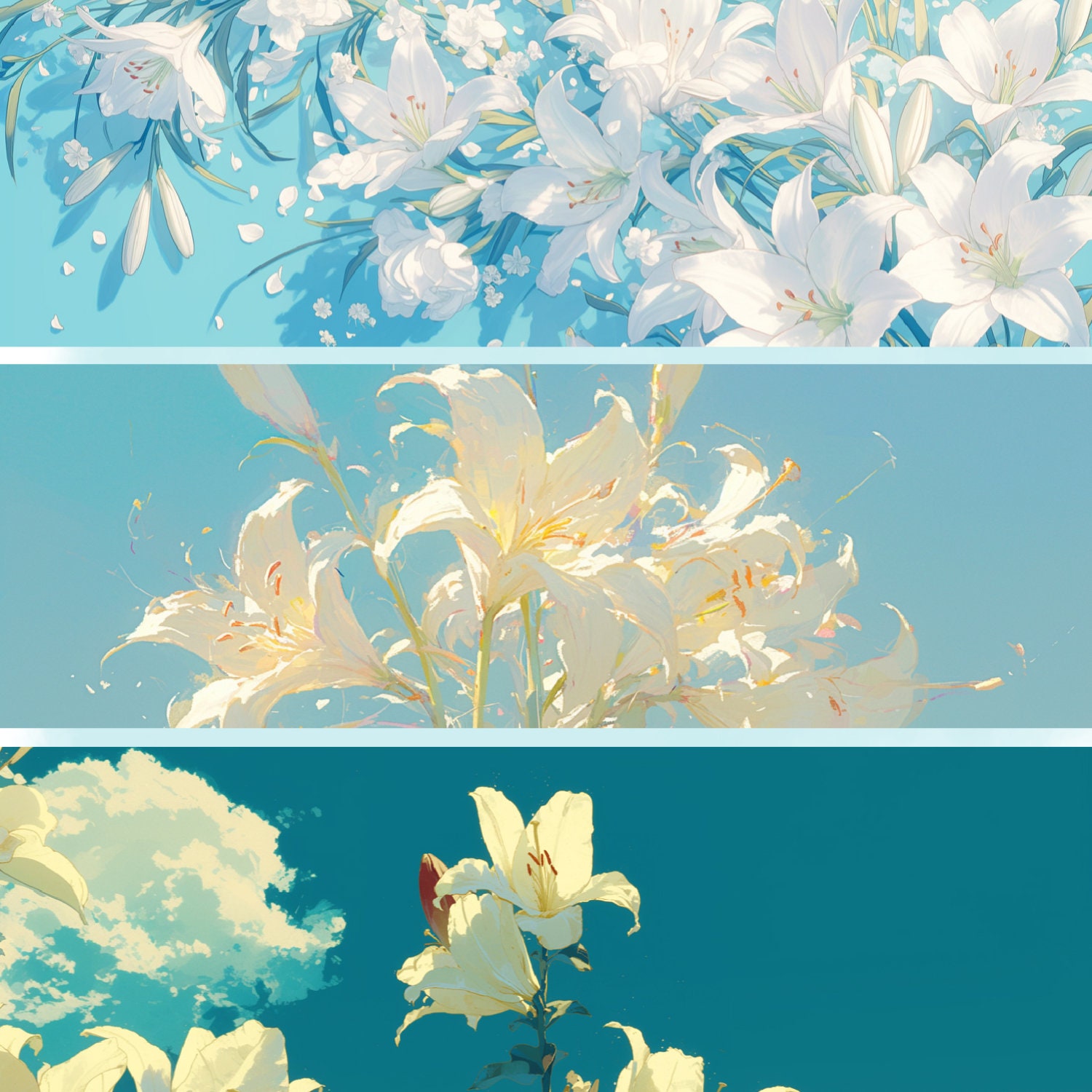 Notion Custom Package With Summer Lily Flower Theme, Notion Templete ...