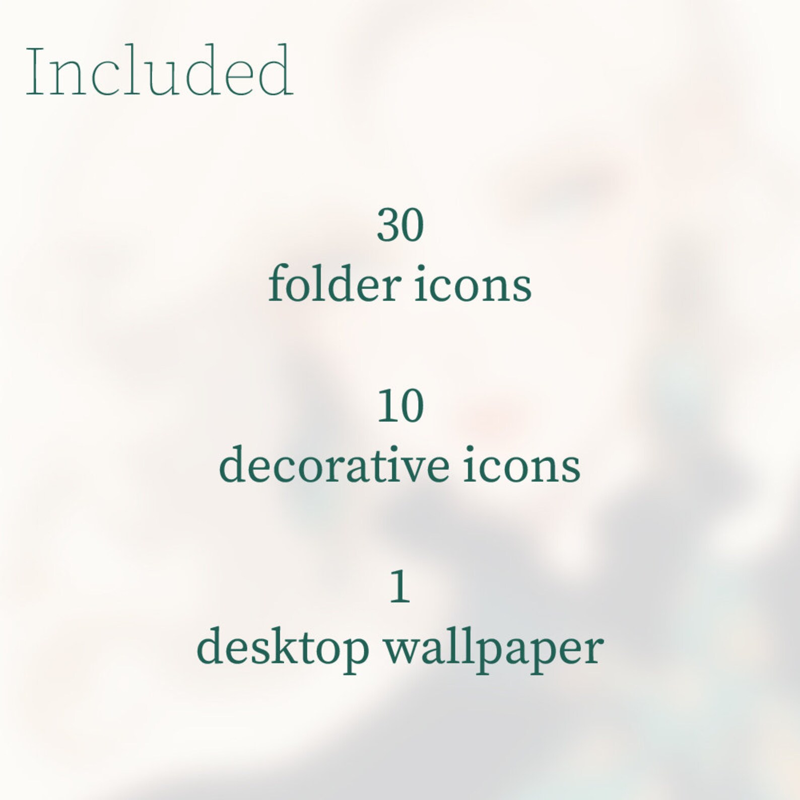 Vintage Boho Color Folder Icon Pack, Green Beige Ivory Coral Blue Decor ...