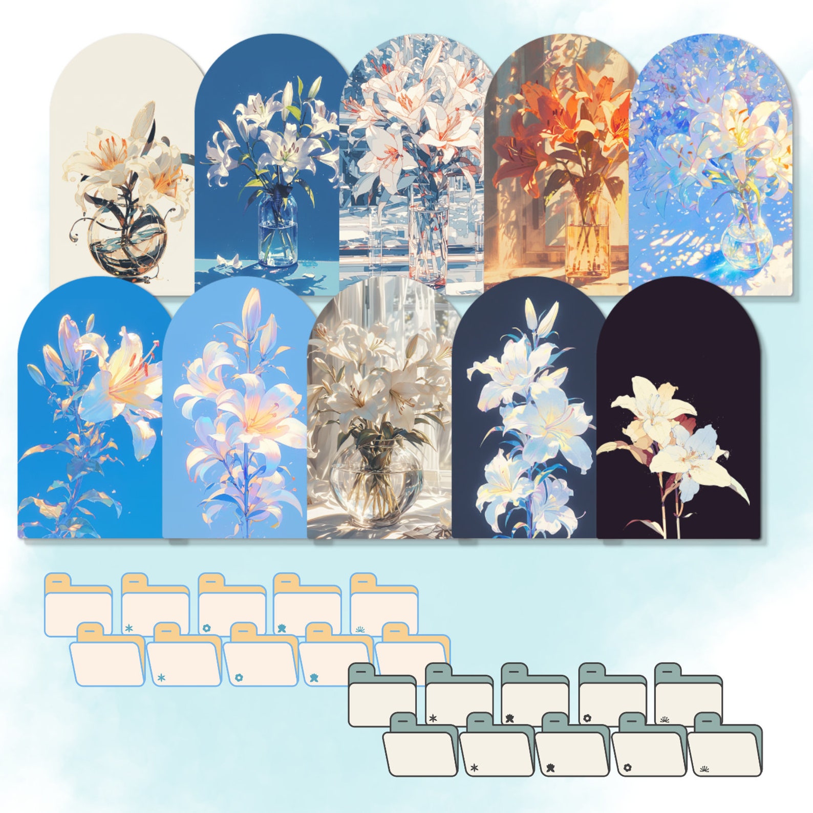 Notion Custom Package With Summer Lily Flower Theme, Notion Templete ...