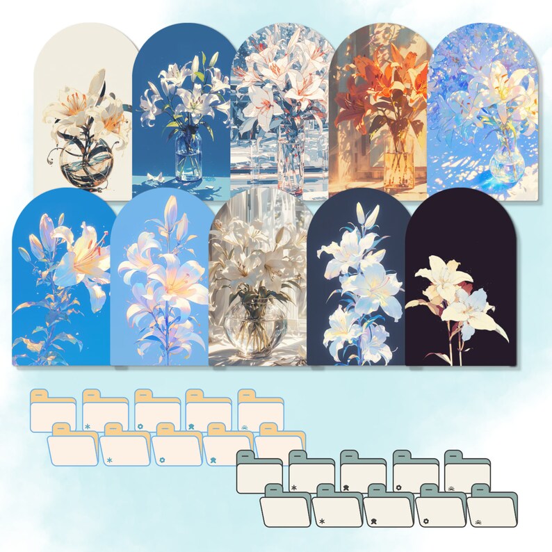 Notion Custom Package With Summer Lily Flower Theme, Notion Templete ...