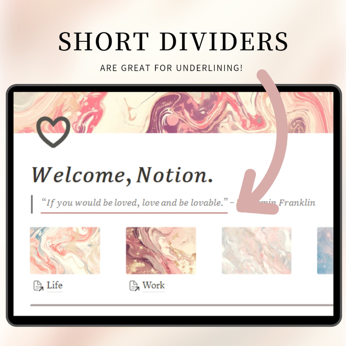 Simple Line Notion Dividers Collection, Dashboard Decoration, Making ...