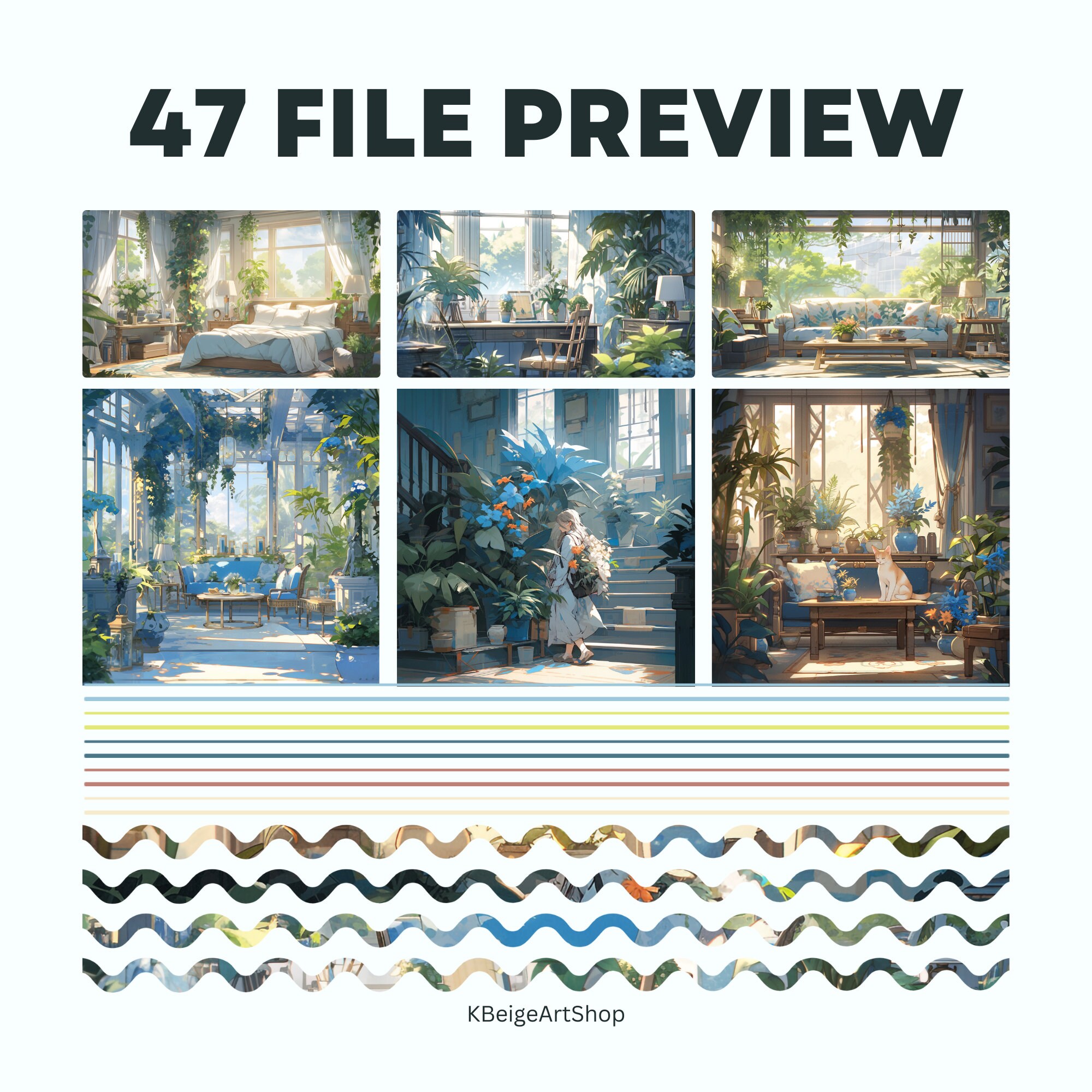 Notion Customization Bundle Natural Blue Includes Notion Covers Icons Dividers Gallery