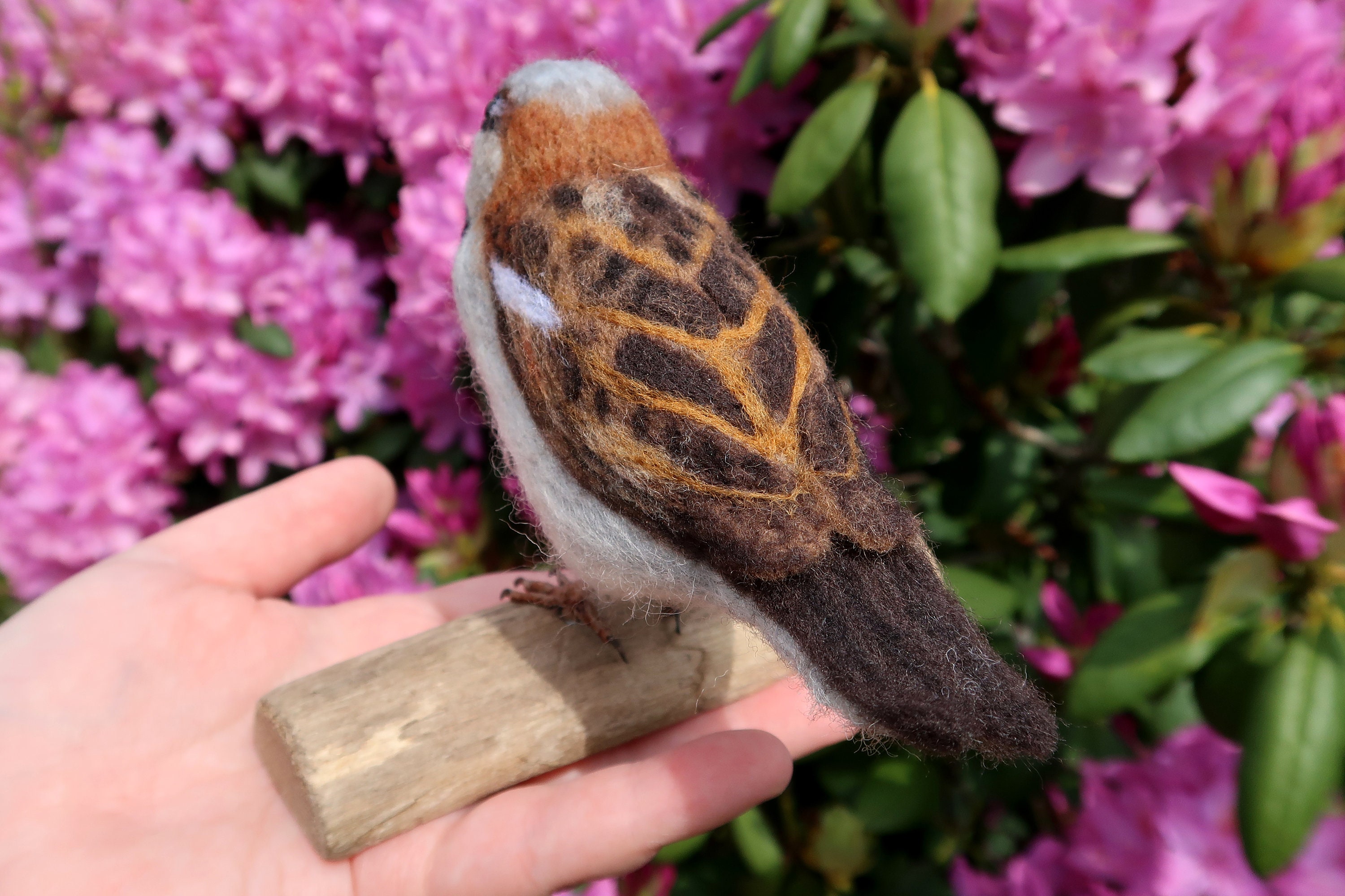 Needle Felted Sparrow, Sparrow Ornament, Felt Art, Felted Bird, Felt ...