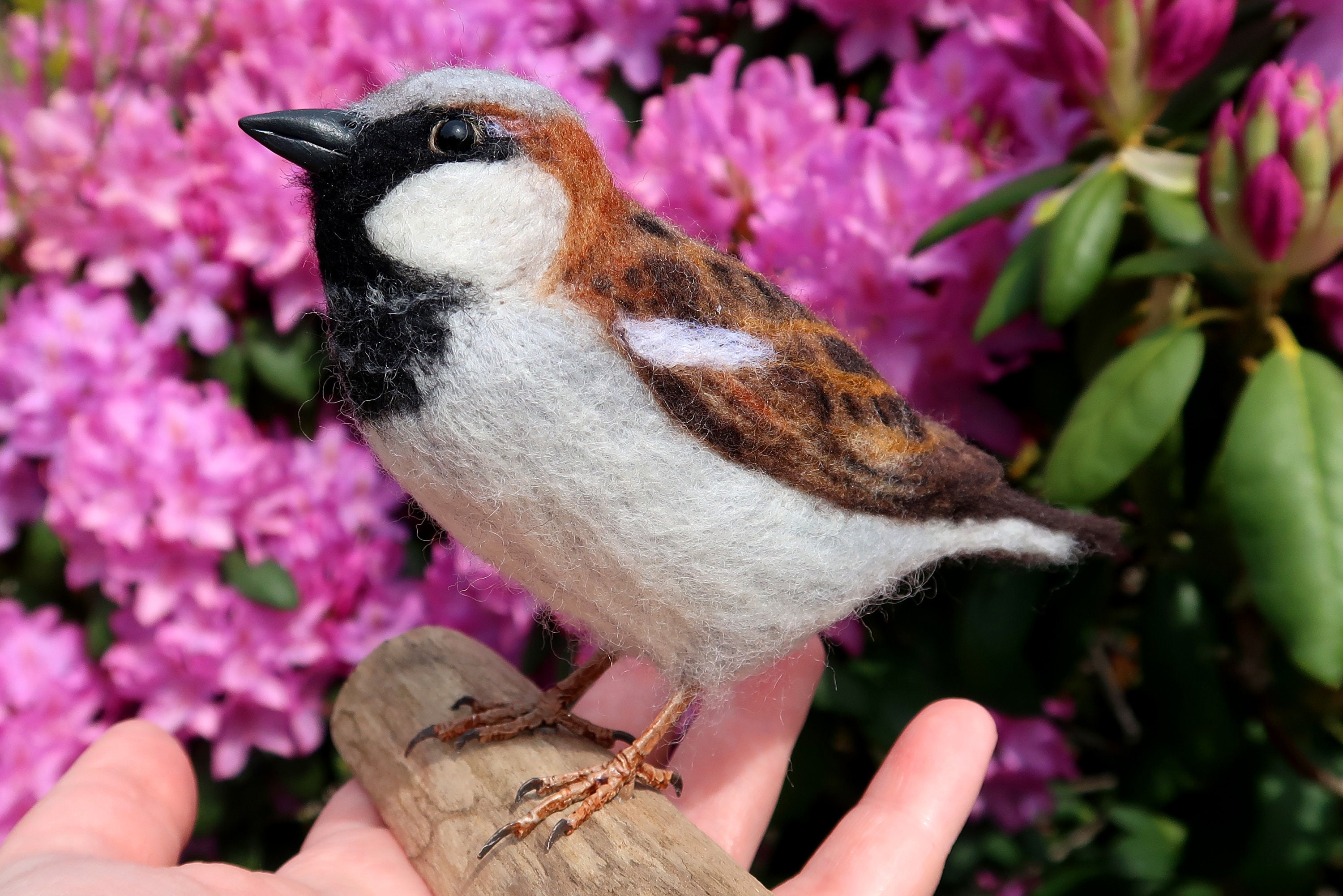 Needle Felted Sparrow, Sparrow Ornament, Felt Art, Felted Bird, Felt ...