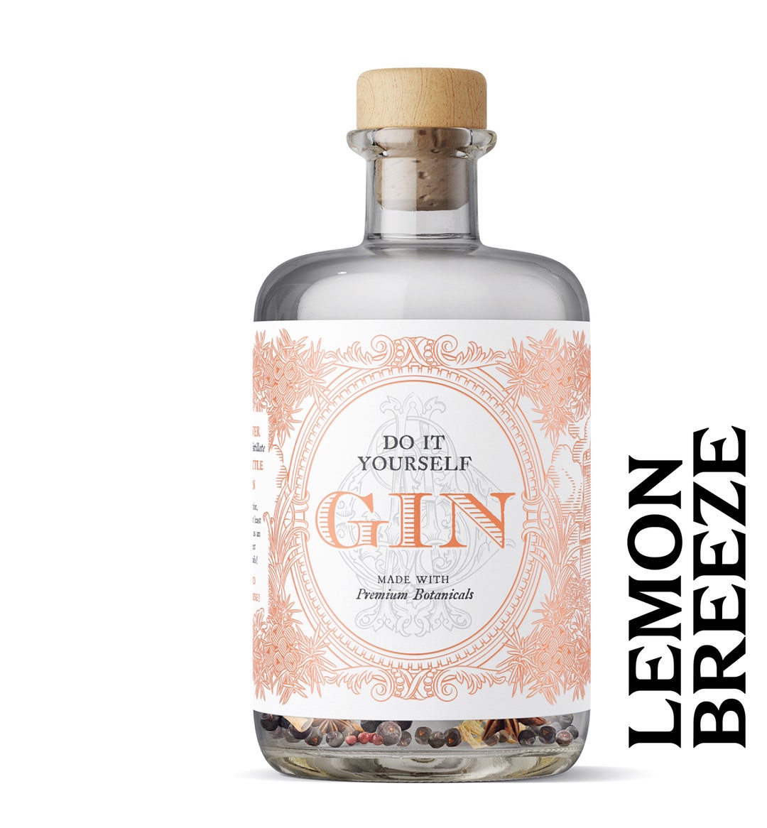 Make Your Own Gin Edition Lemon Breeze 500ml Bottle - Etsy