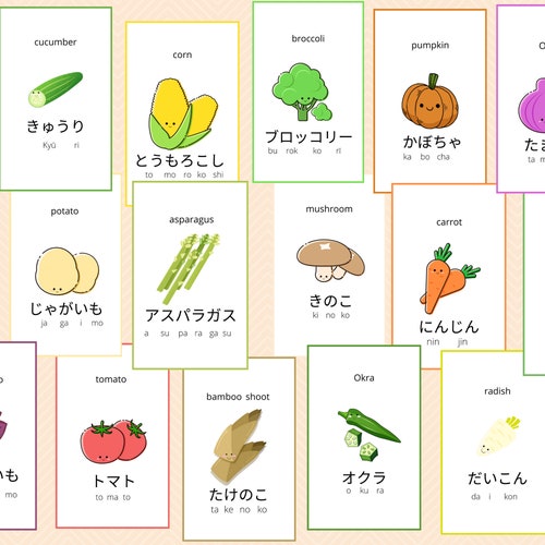Japanese Food Flashcards Printable Cuisine Cards Instant - Etsy Australia