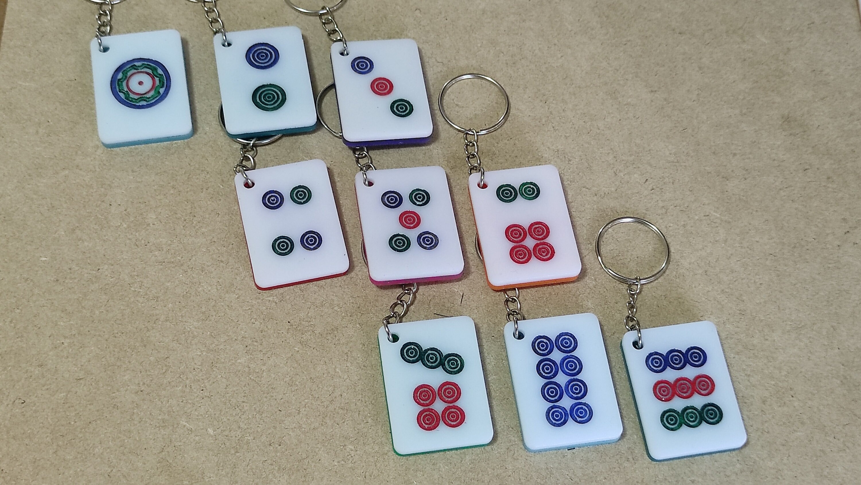 Hong Kong Life Size Mahjong Key Chain - Etsy UK