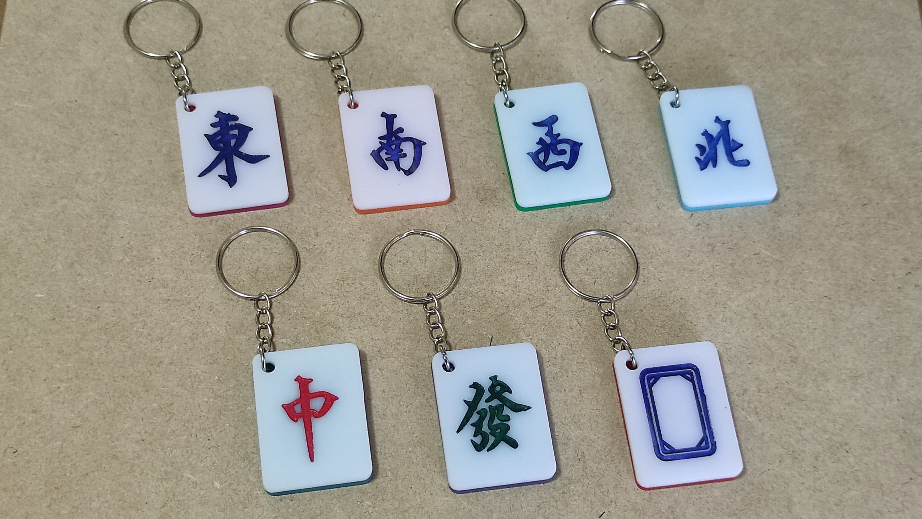 Hong Kong Life Size Mahjong Key Chain - Etsy UK
