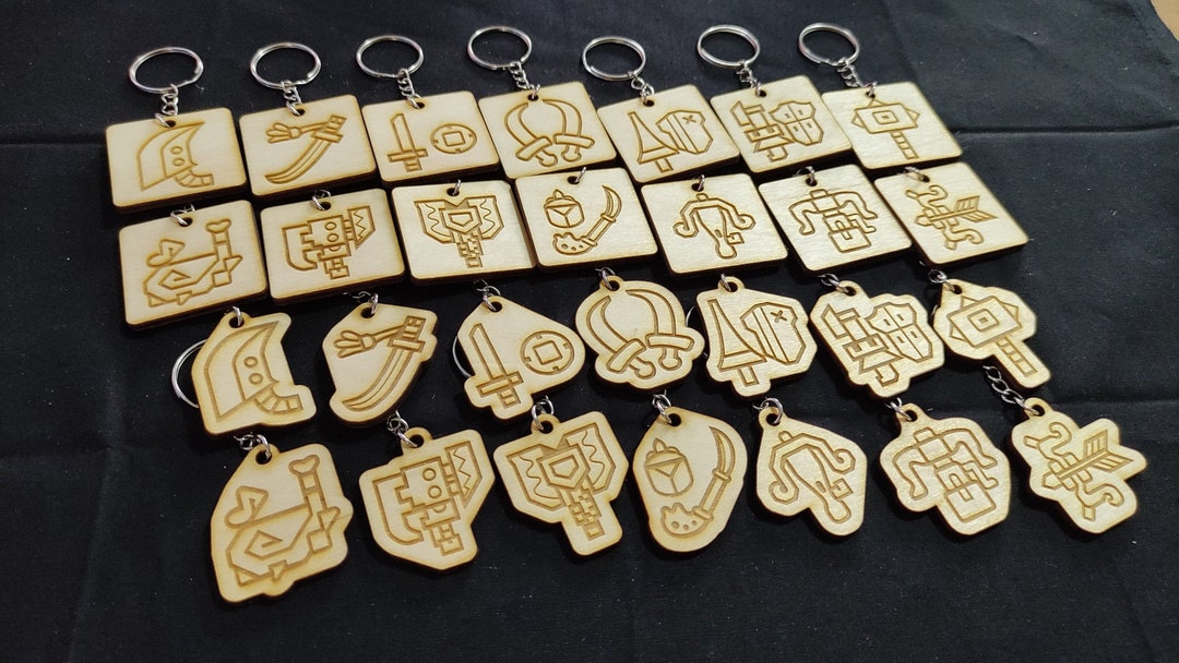 Monster Hunter Rise -- Weapons Icon Key Chain - Etsy