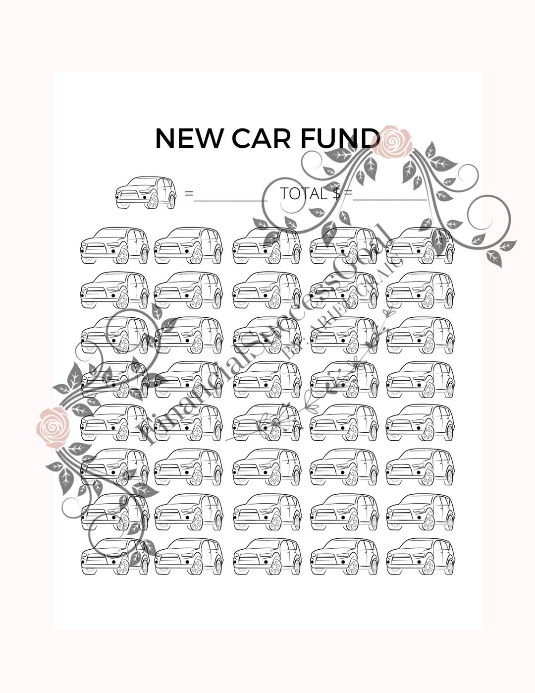 New Car Fund, Letter Size, Sinking Funds Budget, Sinking Funds, Sinking ...