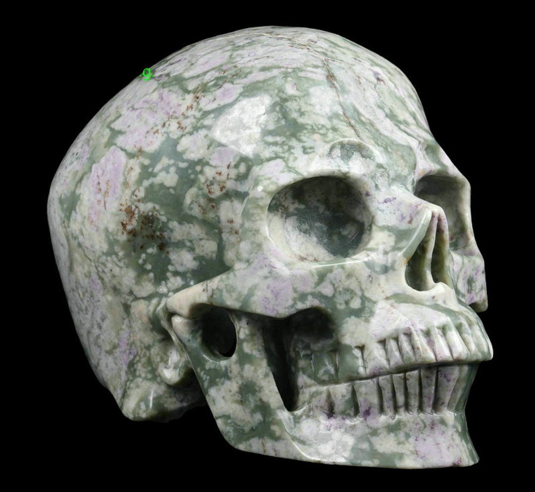 Skull 5 Inch , PEACE JASPER , Hand Carved , Spiritual , Crystal Healing ...