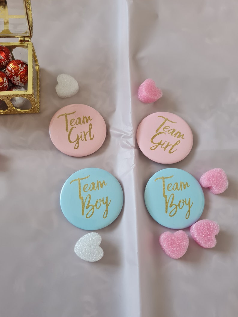 Gender Reveal Buttons Blue Pink Pinback Button Badge Baby - Etsy