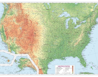 United States Editable Map - Etsy