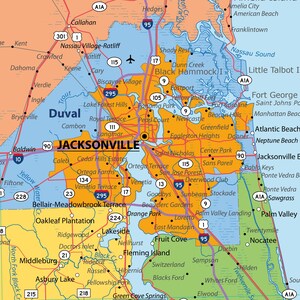 Political Map of Florida (adobe Illustrator, PDF) - Etsy