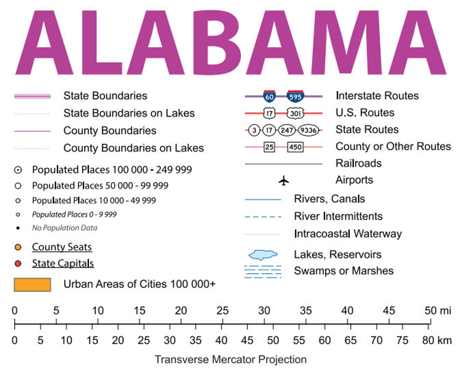 Political Map of Alabama adobe Illustrator, PDF: Vector, Printable ...