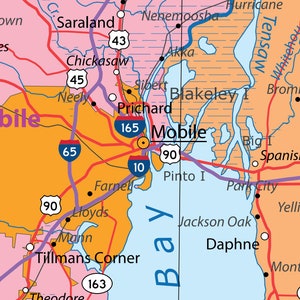 Political Map of Alabama adobe Illustrator, PDF: Vector, Printable ...