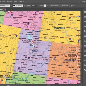 US Vector Map adobe Illustrator - Etsy