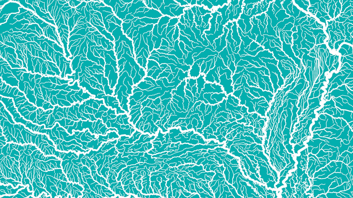 Printable United States River Map - Etsy