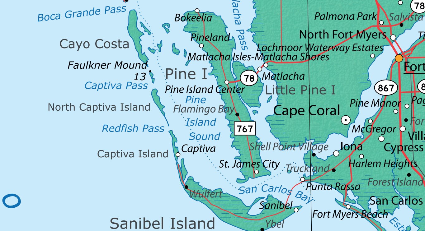 Physical Map of Florida feet adobe Illustrator PDF: - Etsy