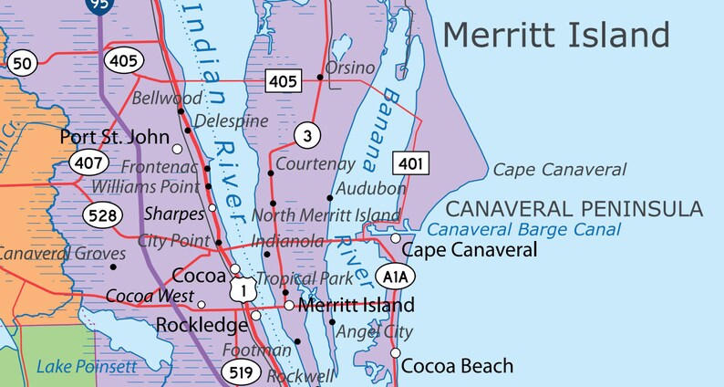 Political Map of Florida adobe Illustrator, PDF: Vector, Printable ...