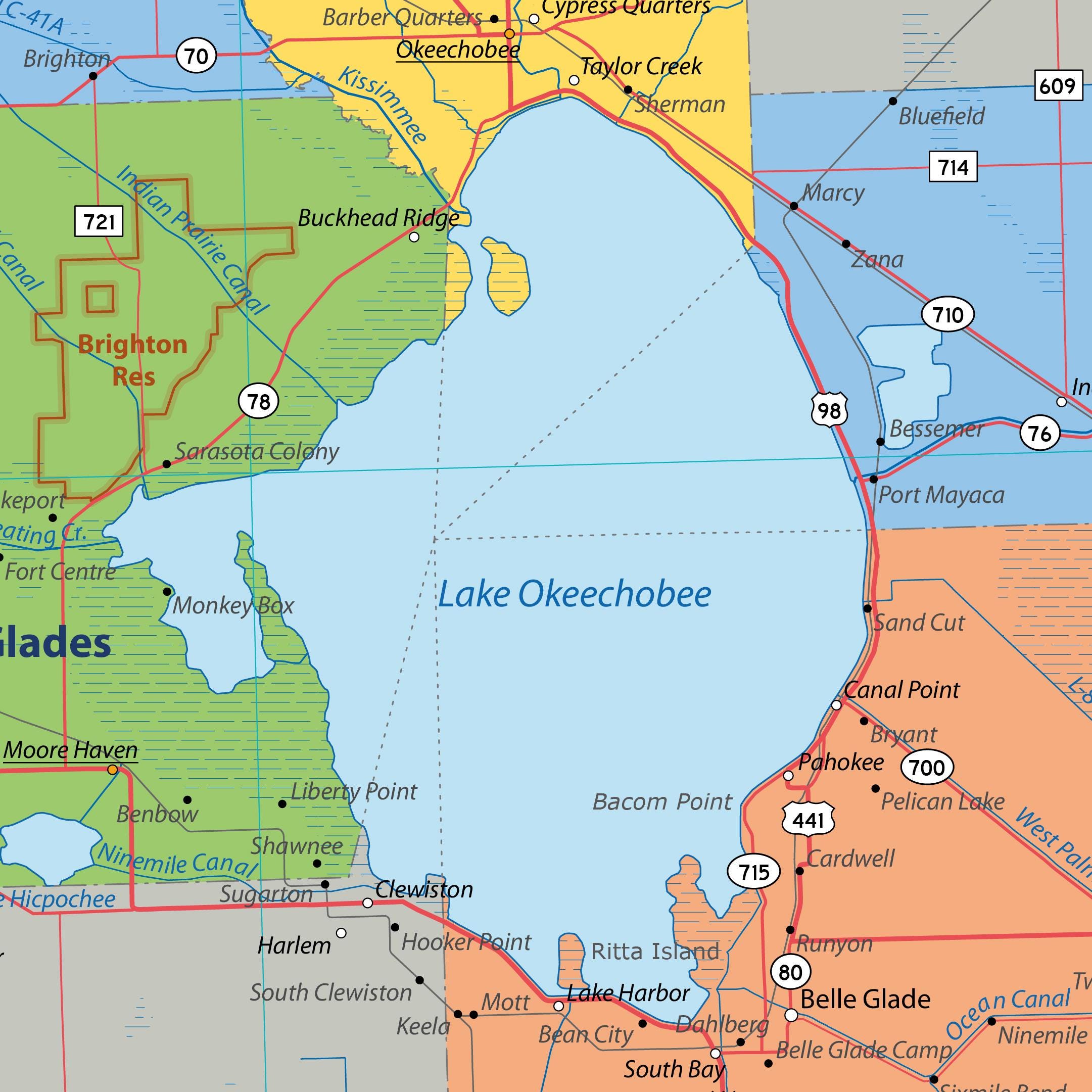Political Map of Florida (adobe Illustrator, PDF) - Etsy