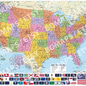US Vector Map adobe Illustrator - Etsy