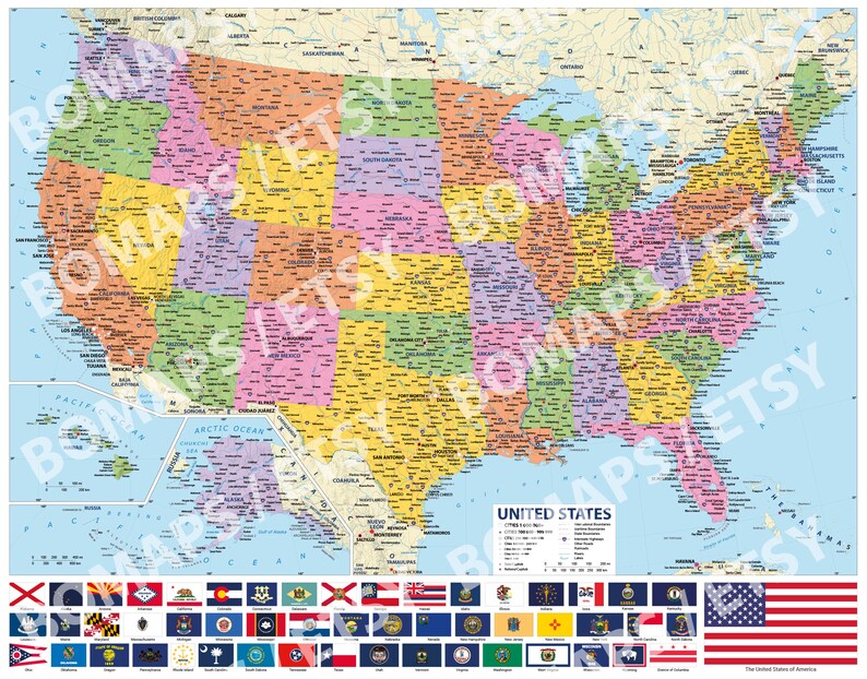 US Vector Map adobe Illustrator - Etsy