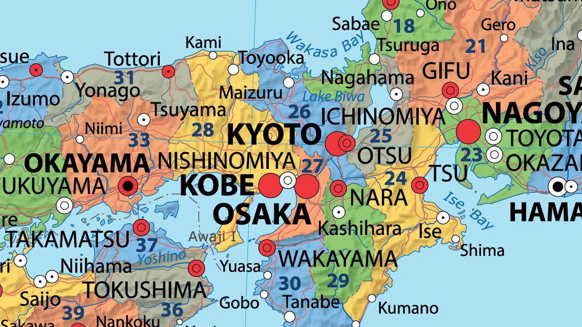 Political Map of Japan (adobe Illustrator, PDF): Vector, Printable ...