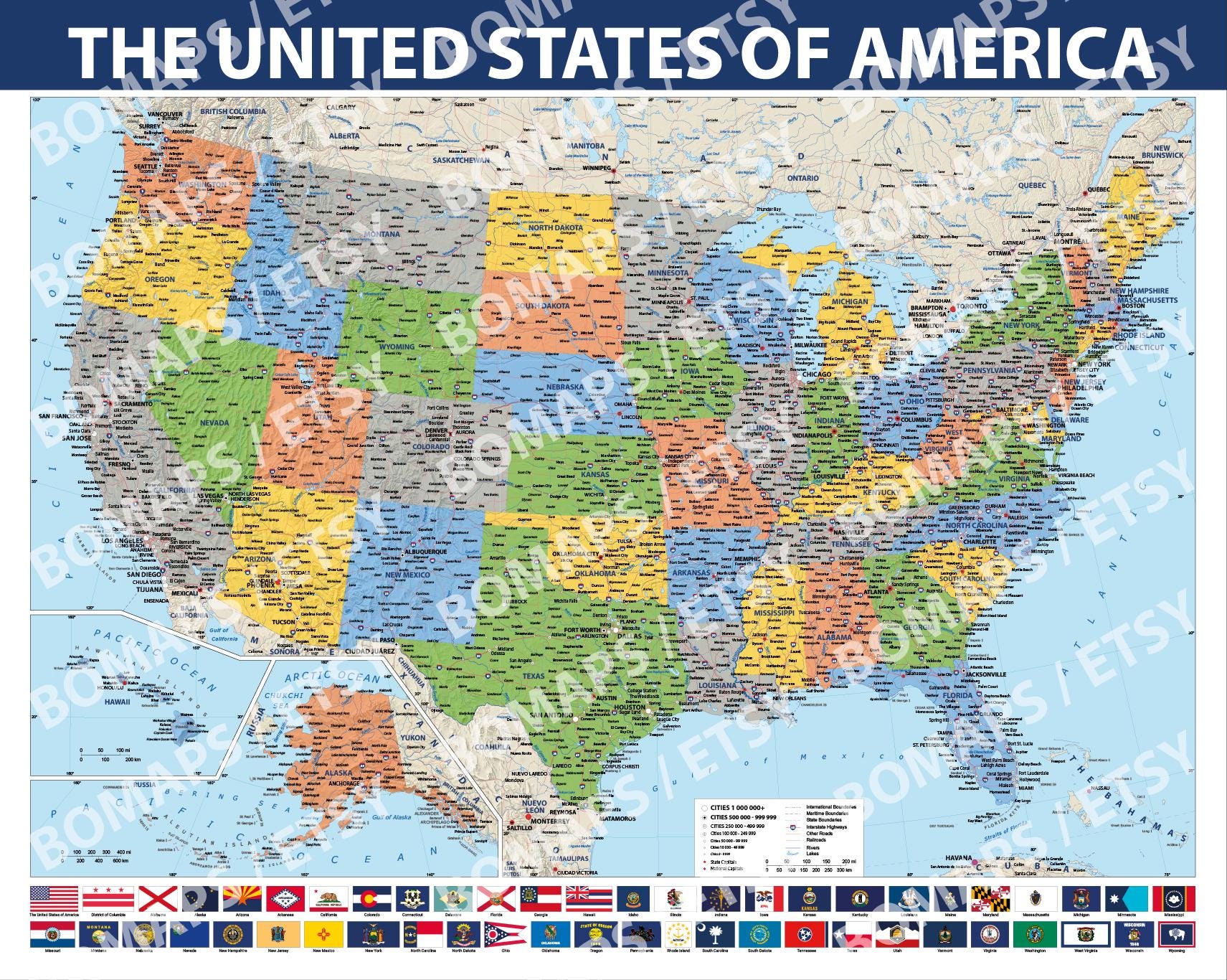 US Vector Map (adobe Illustrator) - Etsy