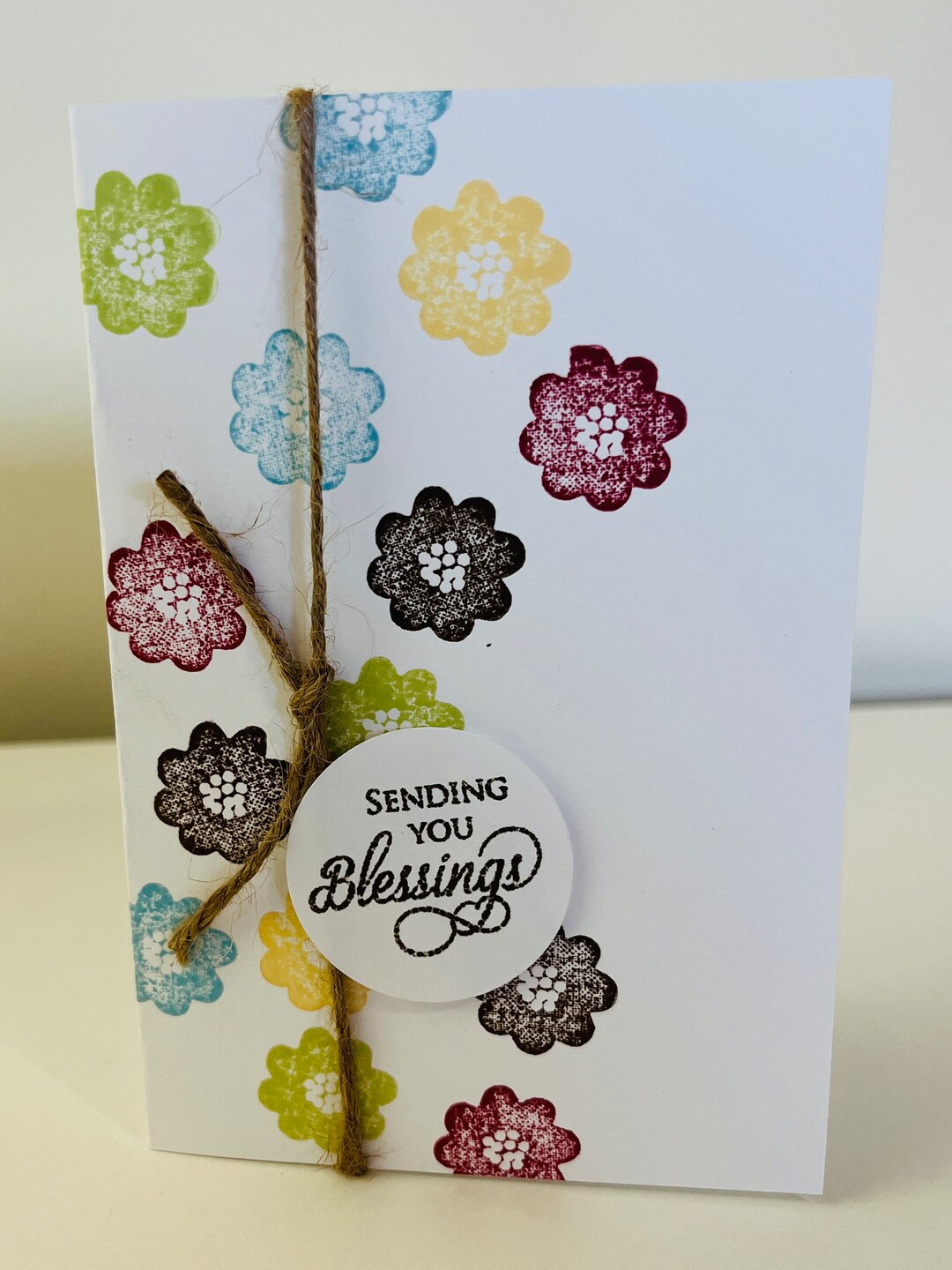 Sending You Blessings | Blank Card | Handmade Card | Encouragement - Etsy