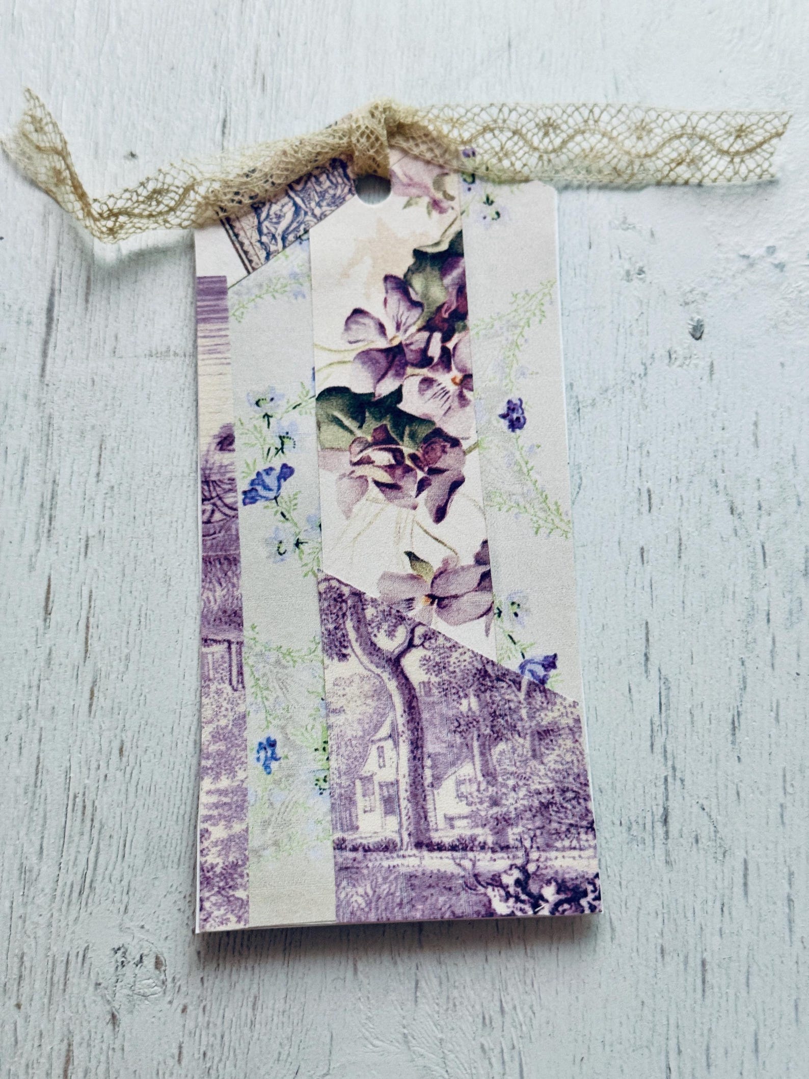 Set of 5 Purple Tags for Gifts or Junk Journaling - Etsy