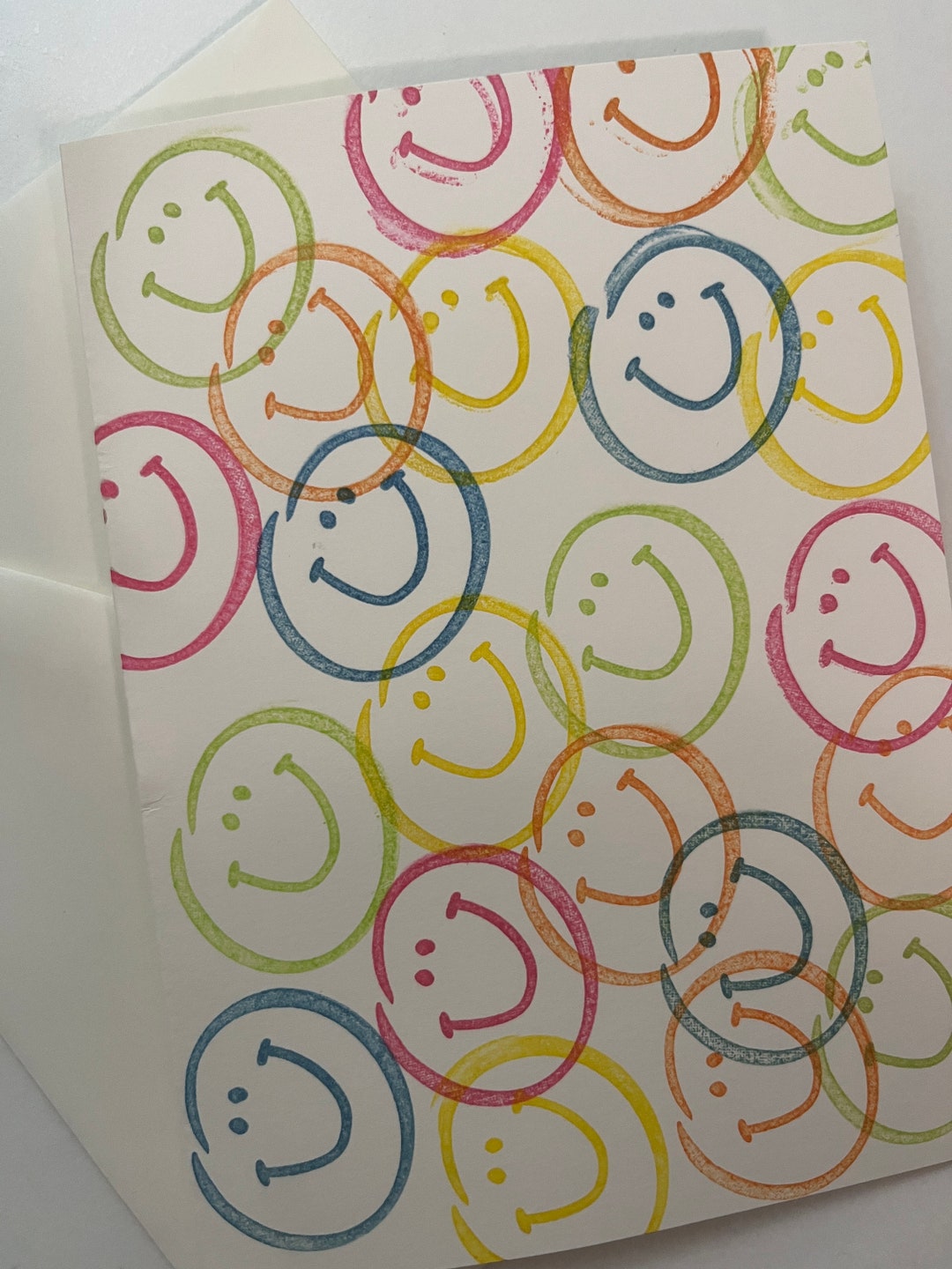 Happy Face Cards | Smiley Face | Blank Cards | Set of 8 | - Etsy