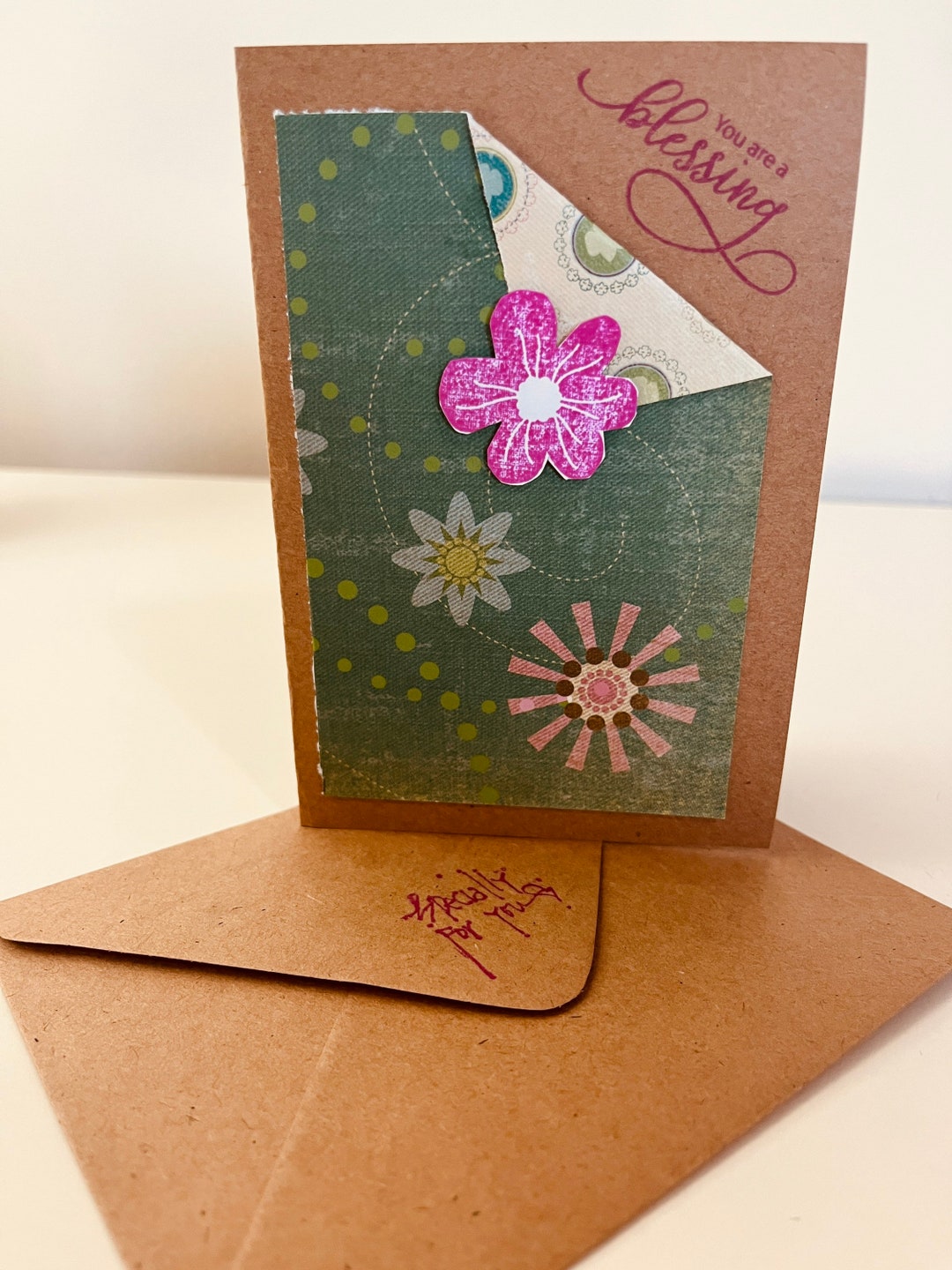 Handmade 'you Are a Blessing' Card: Blank Inside - Etsy