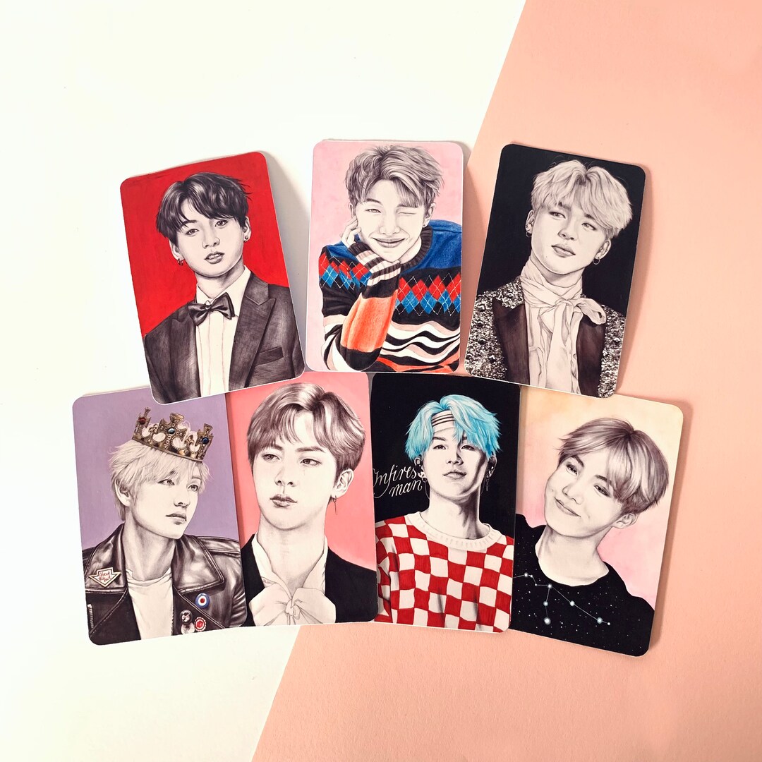BTS Fanart Lomocard, Print, Photocard, Jungkook, Jimin, RM, Namjoon ...