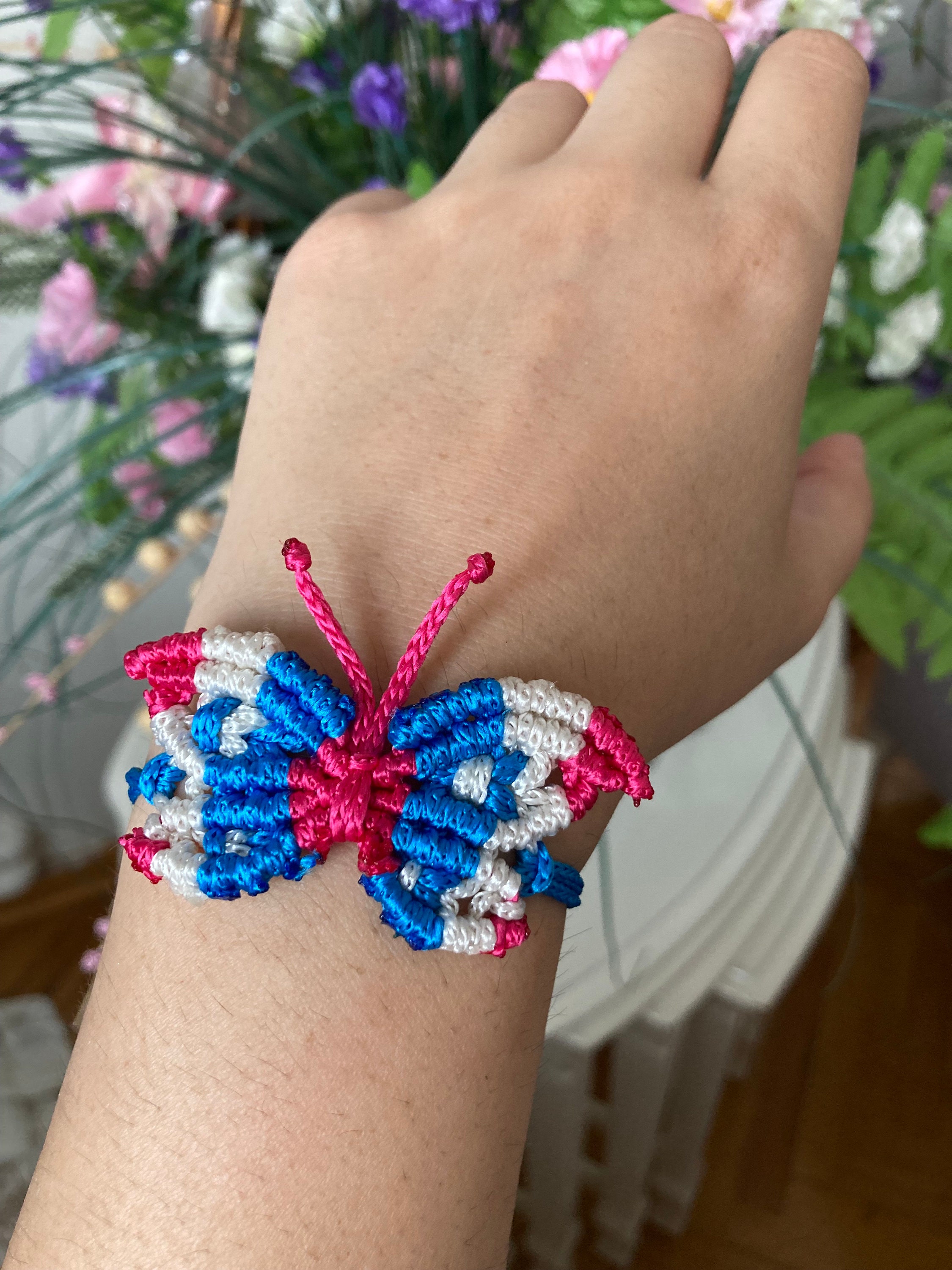 Macrame butterfly bracelet store