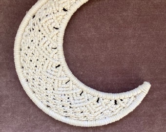 Macrame Moon Crescent Moon handmade Moon Macrame Bedroom - Etsy